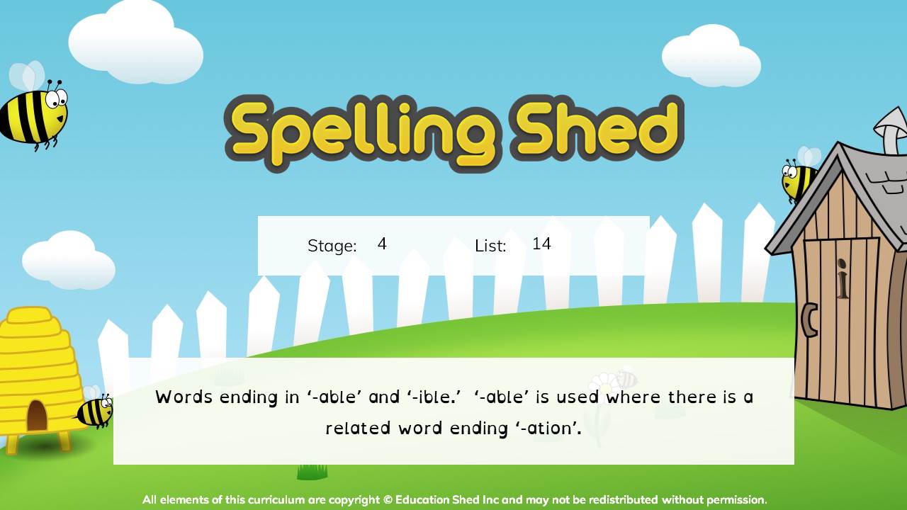 Spelling Shed EdShed Resource Spelling Shed Curriculum Stage 4 Spelling Shed EdShed Resource Spelling Shed Curriculum Stage 4
