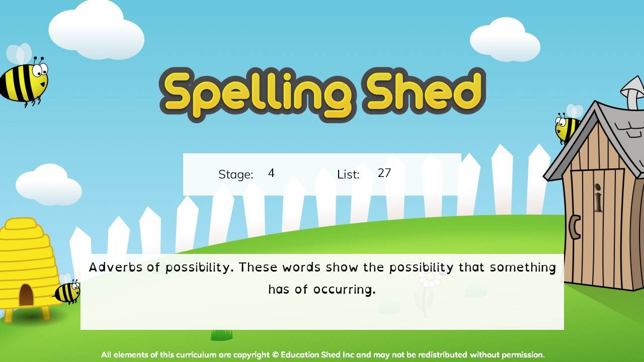 Spelling Shed - Spelling Shed Curriculum – Stage 5 – Lesson 27 - Adding ...