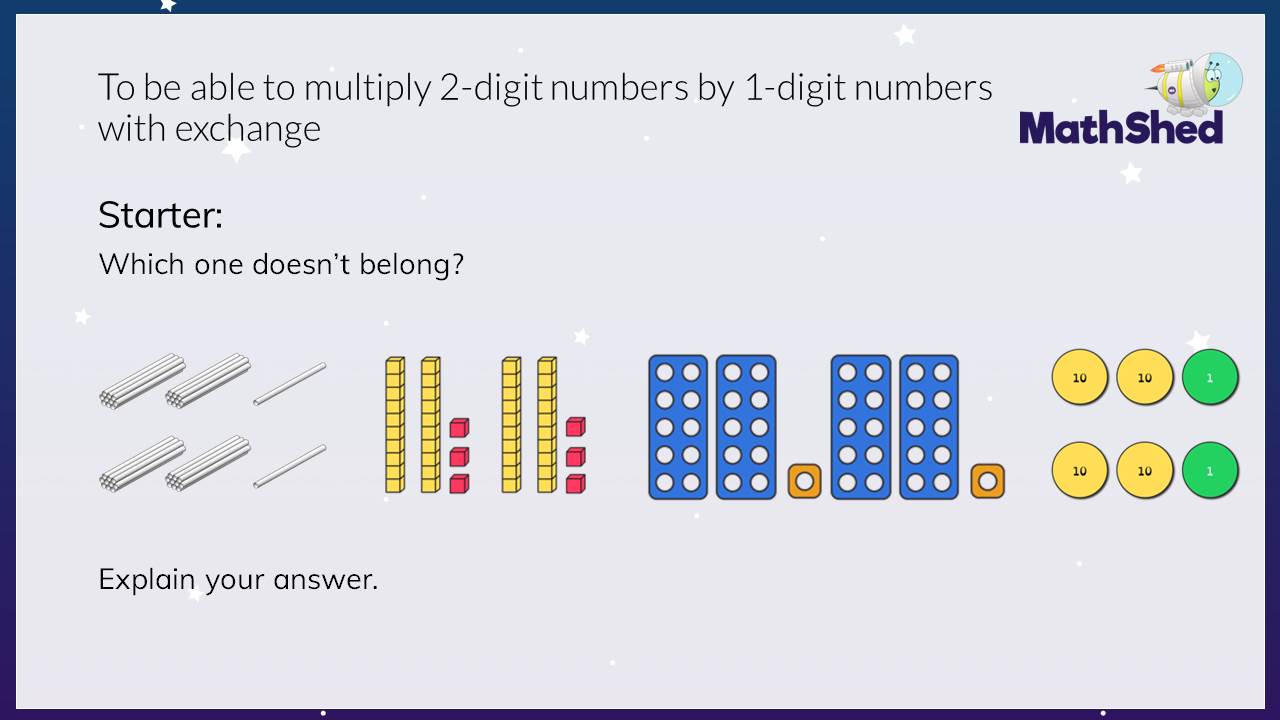 MathShed Lesson 4 To Be Able To Multiply 2 digit Numbers By 1 digit Numbers With Exchange